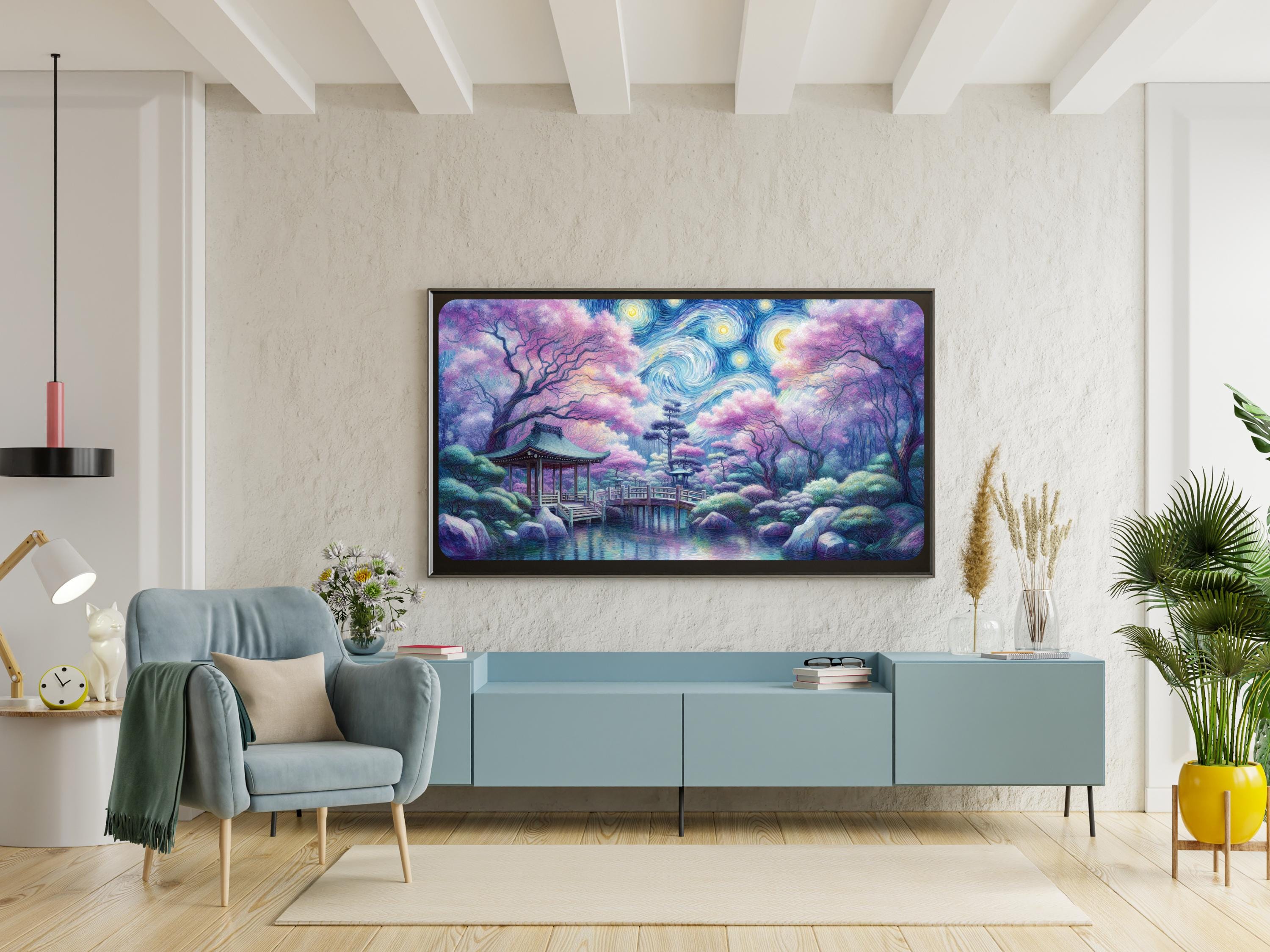 Japanese Starry Night Fantasy - Etsy