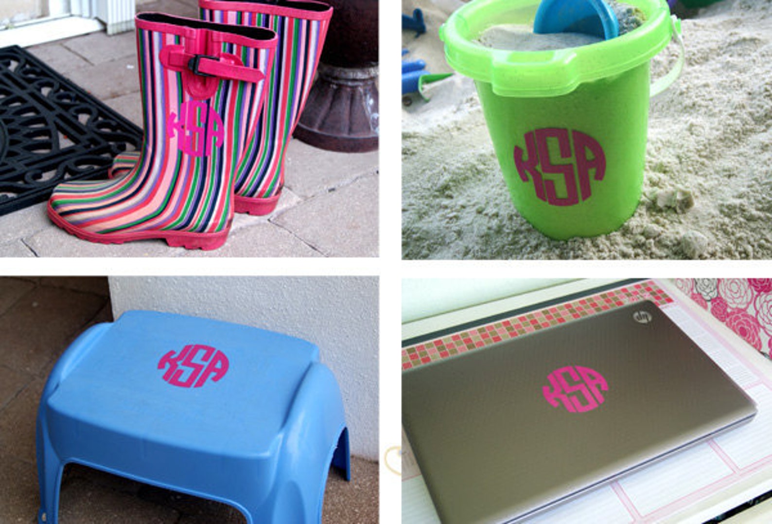 Vinyl Monogram Decal 3 Inch - Etsy