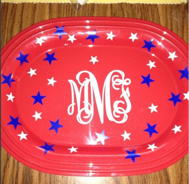 5 Inch - Vinyl Monogram Decal - Etsy