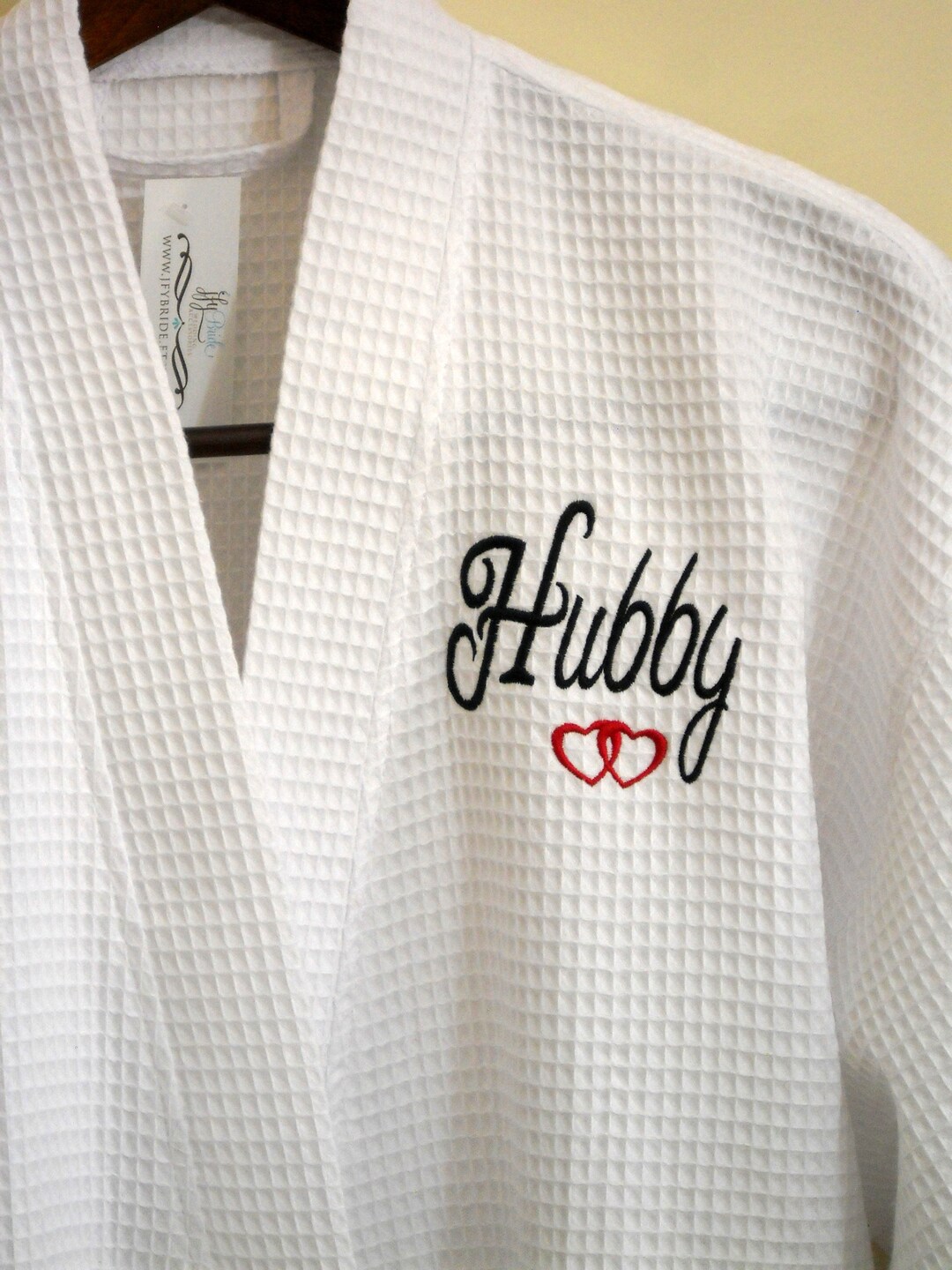Monogrammed Hubby Robe, Waffle Weave Robe, Personalized Robe, Cotton ...