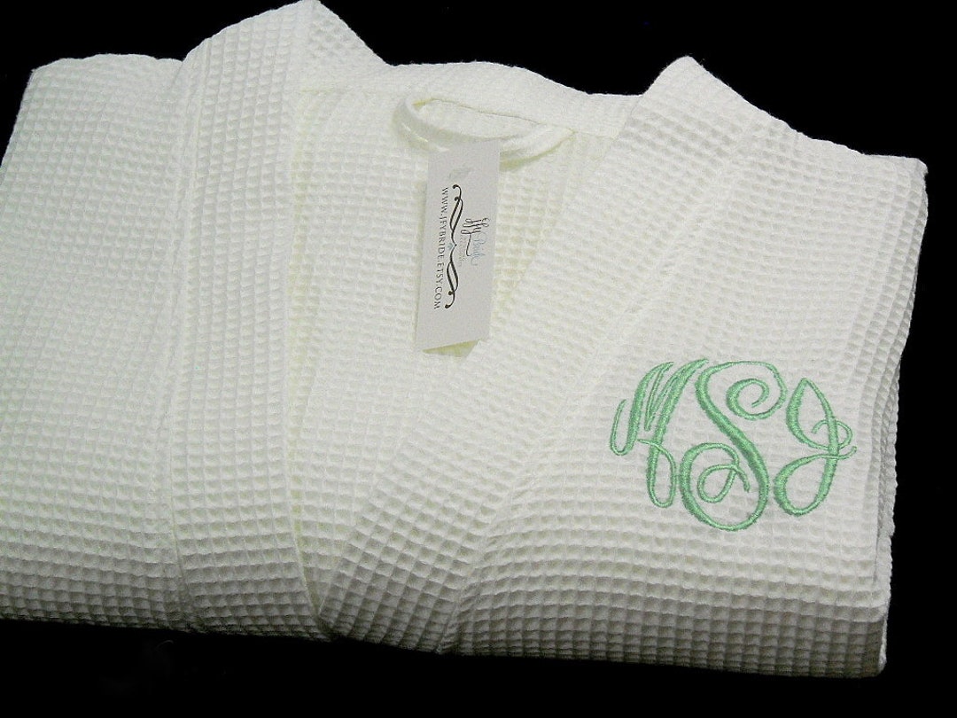 Monogrammed Robe, Waffle Spa Robe, Personalized Robe, Monogram Bathrobe ...