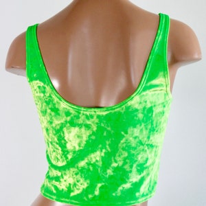 Sugarpuss VELVET CROP TANK, Neon Green Velvet Cropped Top, Cami ...