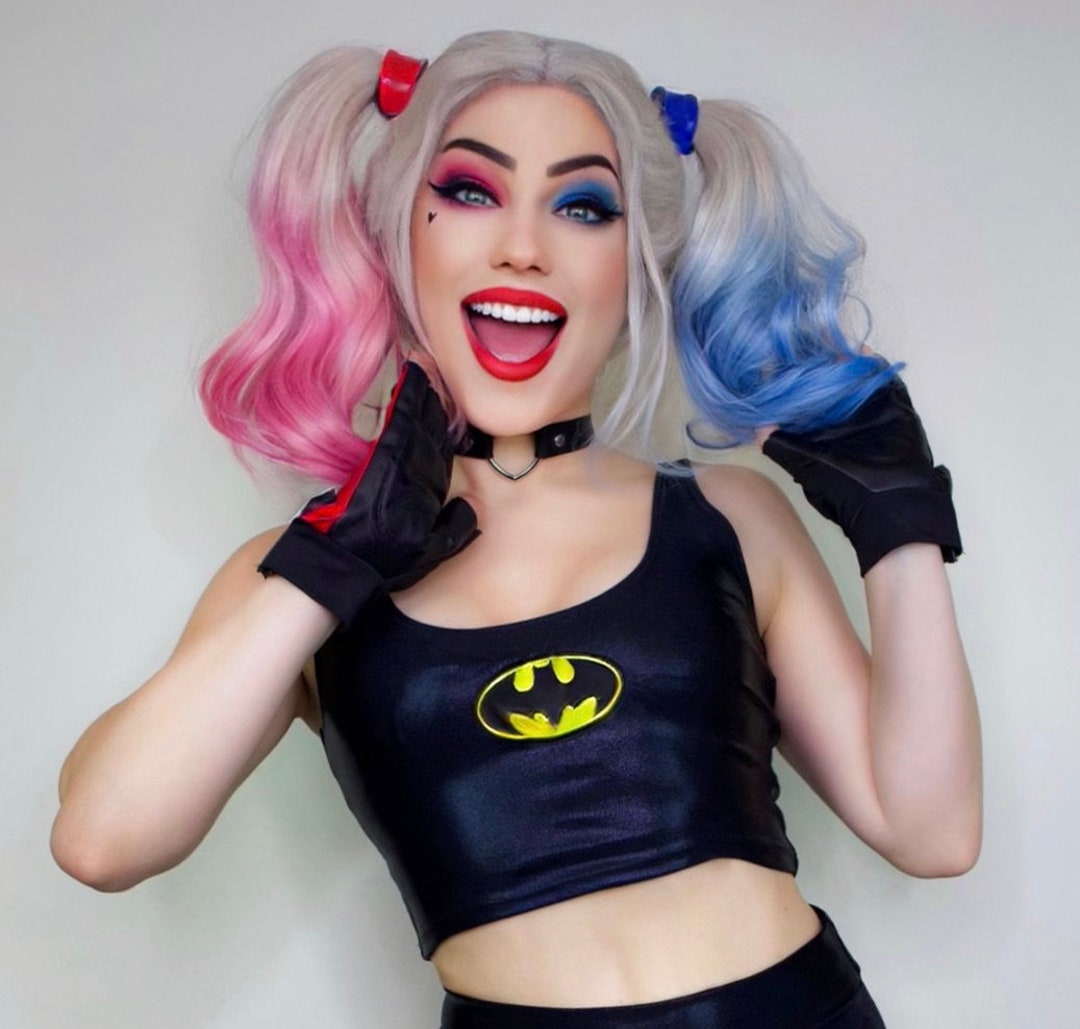 Sugarpuss DARK BAT HERO Crop Tank With Patch, Metallic Superhero ...