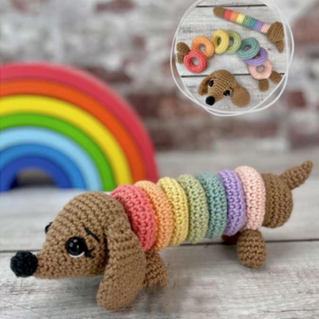Dog Stacking Toy Crochet Pattern PDF DIY Dog Stacking Toy - Etsy