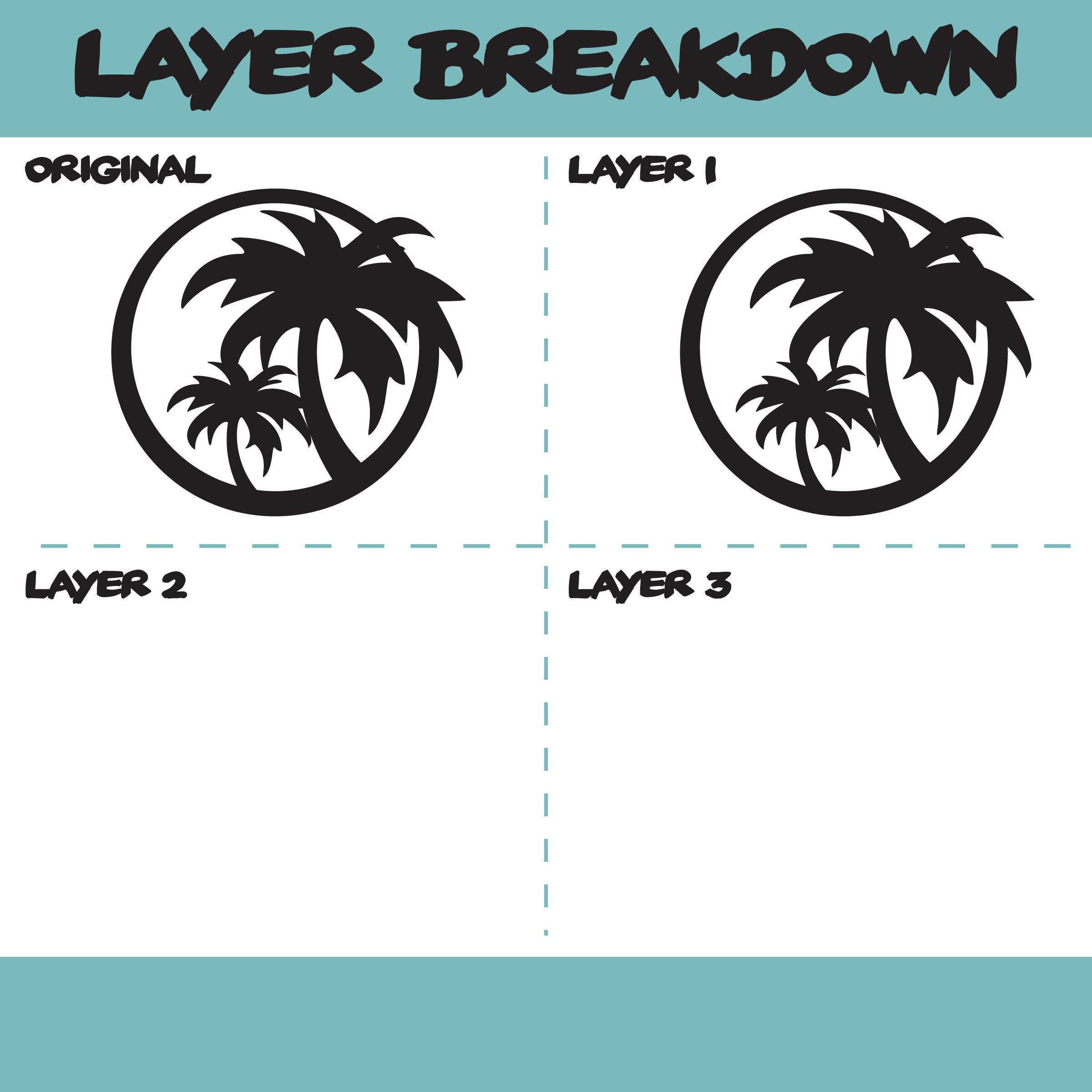 Palm Tree Vacation Digital Download for SVG, Dxf, Png, PDF, AI and Eps ...