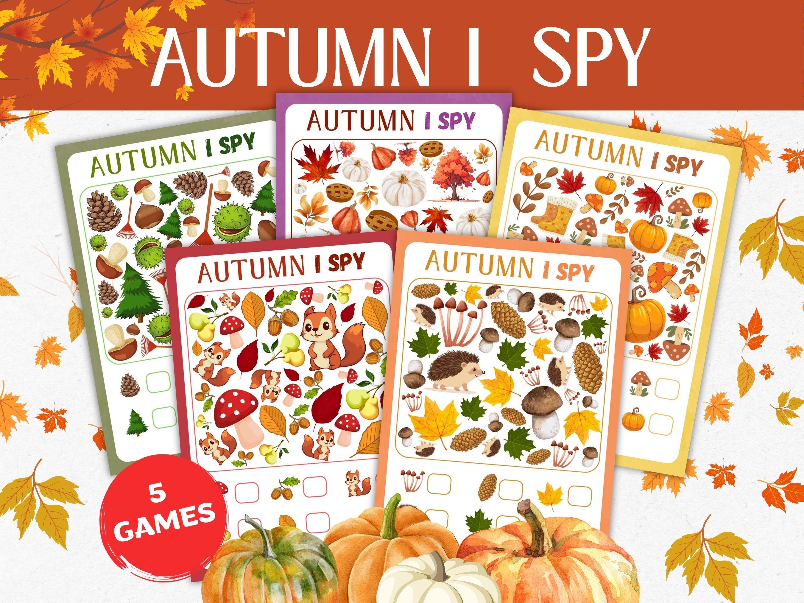 Autumn I Spy Printable Games – Fall Kids Activity Pack (digital ...