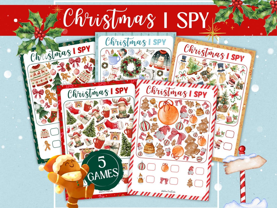 Christmas I SPY | Fun Printable Game for Kids | Winter Seek & Find ...