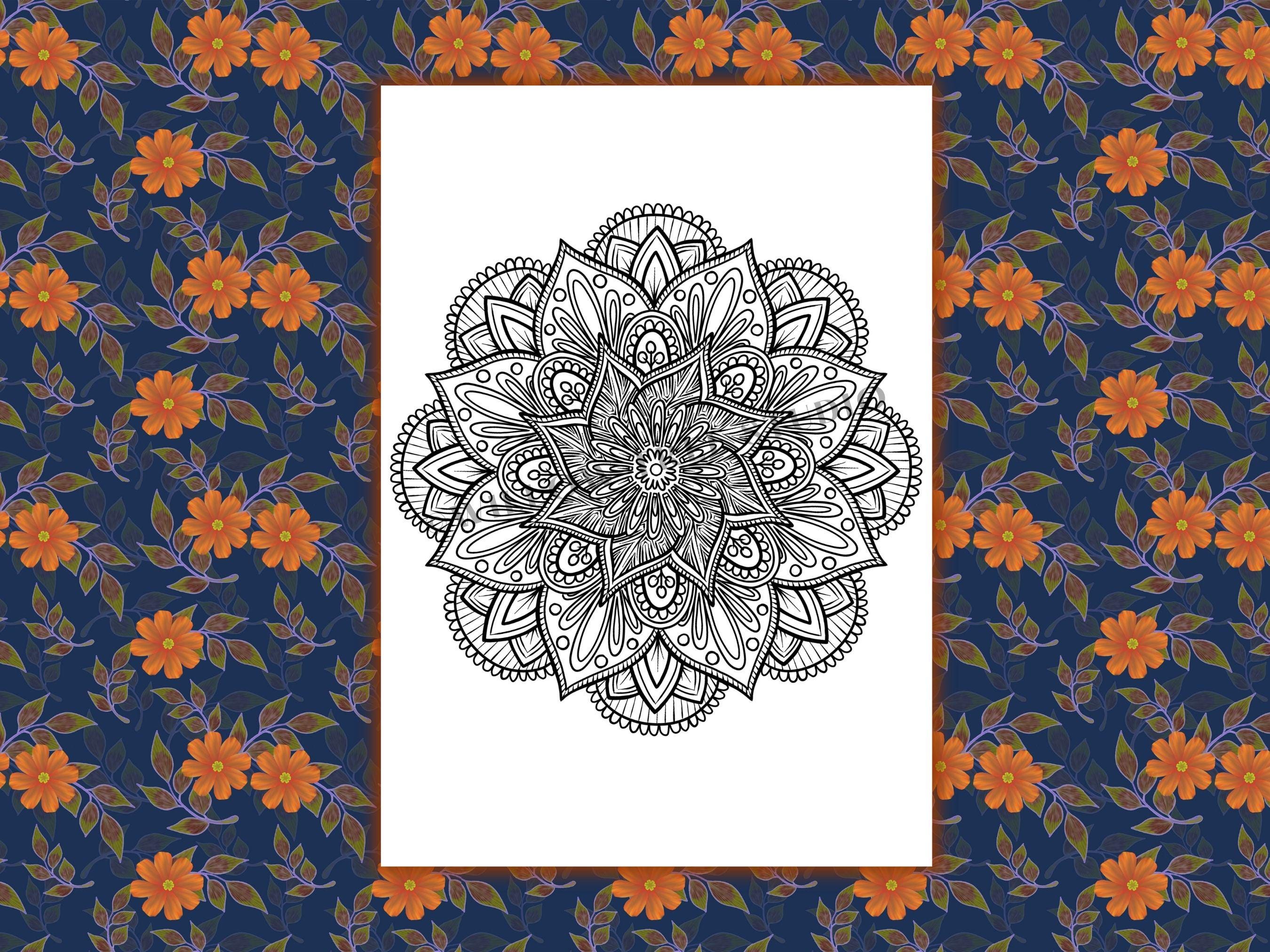 Nature Collection Mandala Coloring Pages - 5 Printables A4 Size Sheets ...