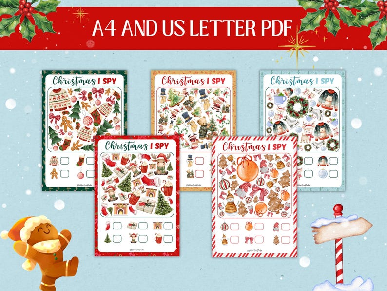 Christmas I SPY | Fun Printable Game for Kids | Winter Seek & Find ...