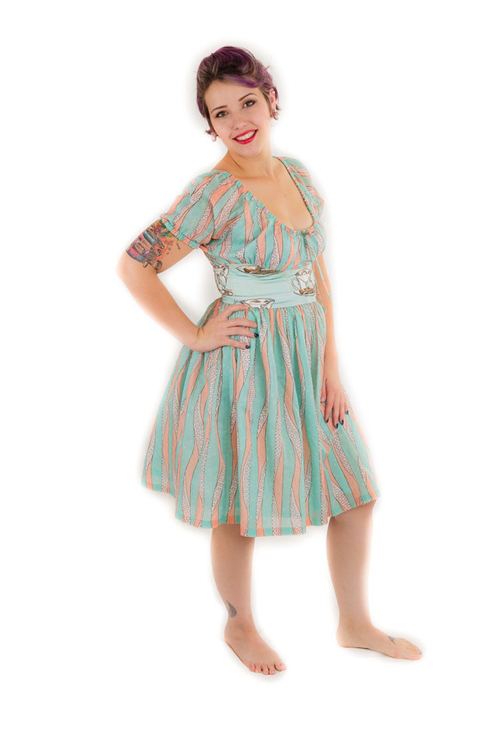 Octopus's Garden Party Dress Features Octopus Tentacles and Teacups in ...