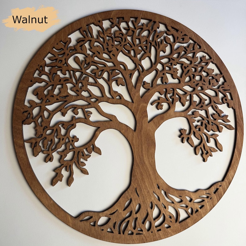 Wooden Tree of Life Wall Art – Wooden Decor – Wall Hanging – Rustic ...