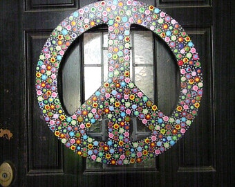 Wooden Peace Sign | Etsy