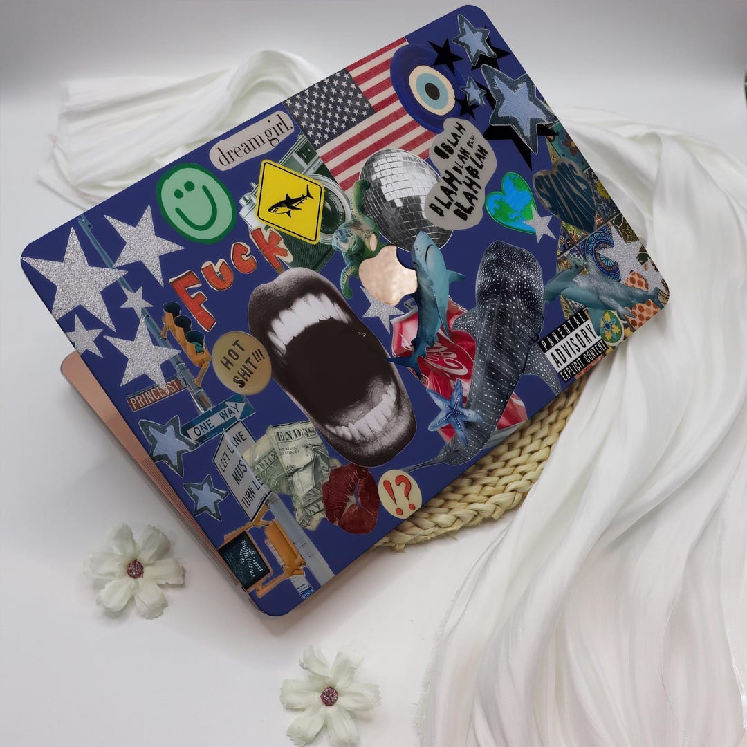 Star Cool Shark Blue MacBook Case for Apple Laptop Sleeve Cover ...