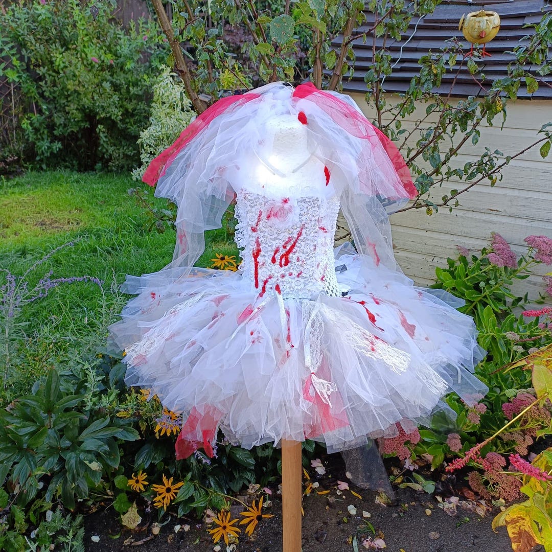 Zombie Bride Fairy Tutu Dress: Scary Halloween Costume With Veil - Etsy