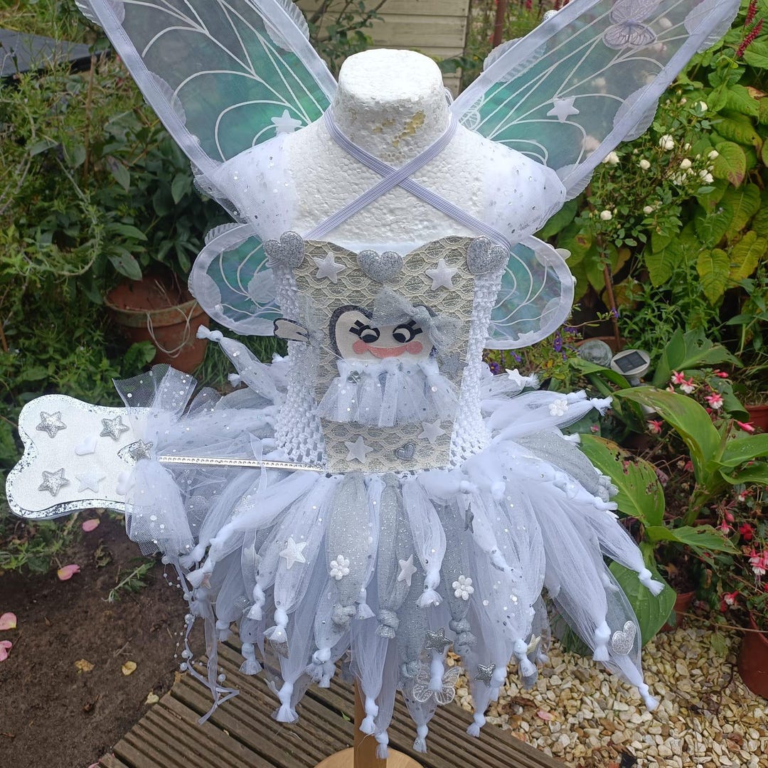 The Tooth Fairy Tutu Dress - Costume Package - Dress, Wings and Wand ...