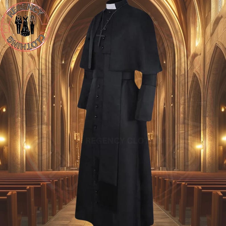 Custom Bishop Clergy Cassock – Traditional Roman Catholic Vestment With ...