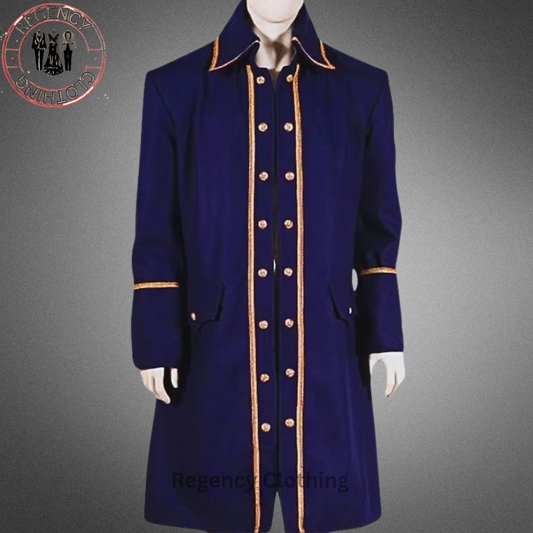 New Men's Royal British Naval 1984 Coat - Military Style Regency Frock ...
