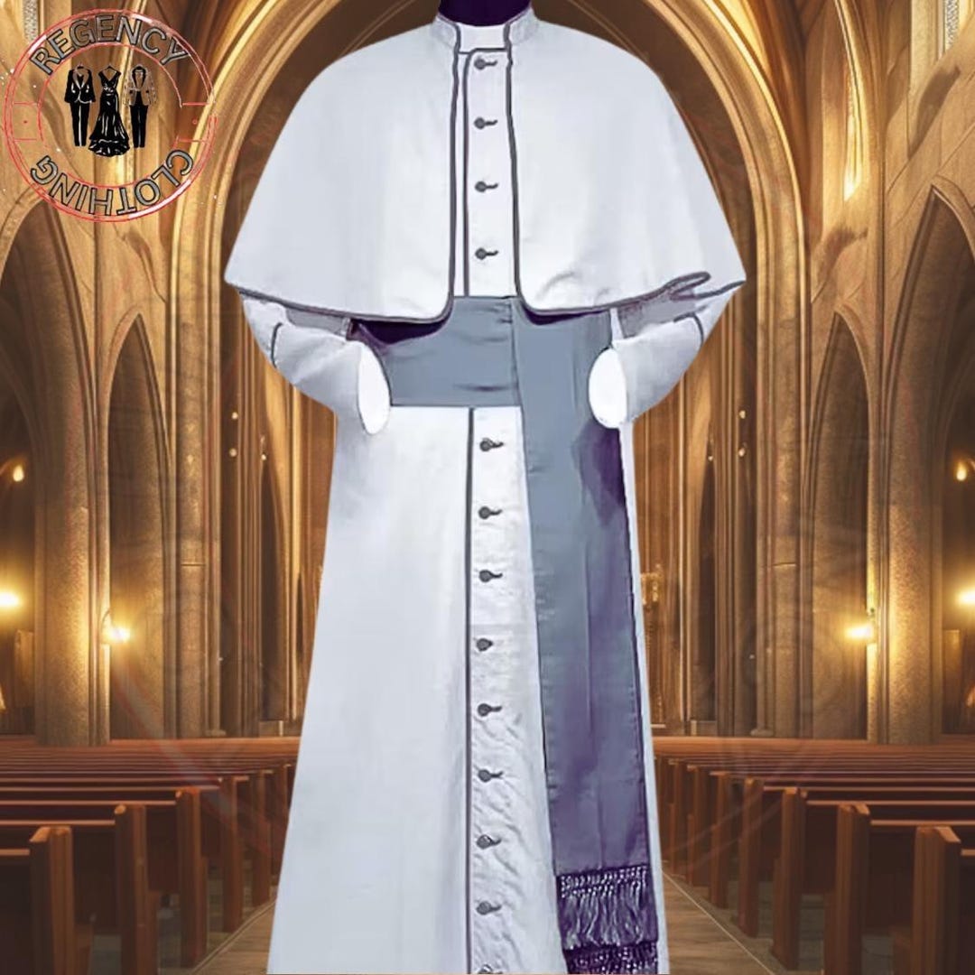 New Bishop Cassock With Inverness Cape – Medieval-inspired Clergy Robe ...
