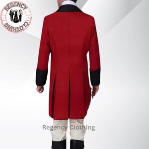 Men’s Red Victorian Regency Wool Tailcoat – 1830-1850 Custom Fit Coat ...