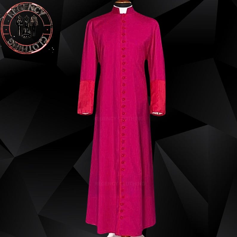 New Roman Cassock – Traditional Clergy Vestment – Elegant Gothic Priest ...