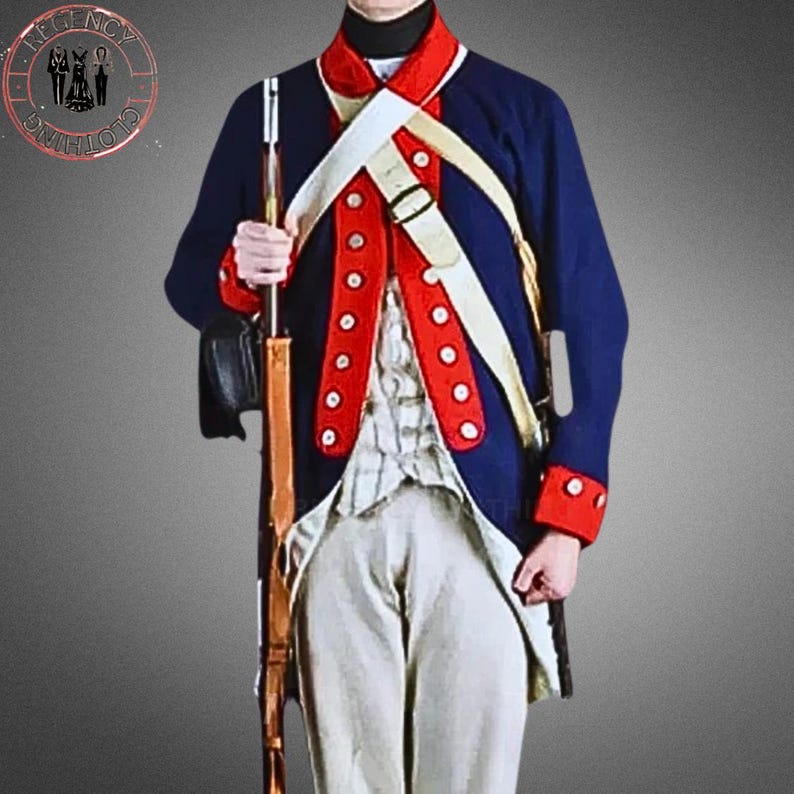 Wool Continental Army Coat – 1770s Colonial Frock, American Revolution ...