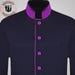Men's Clergy Frock Wool Jacket - Black With Purple Roman Priest Robe ...