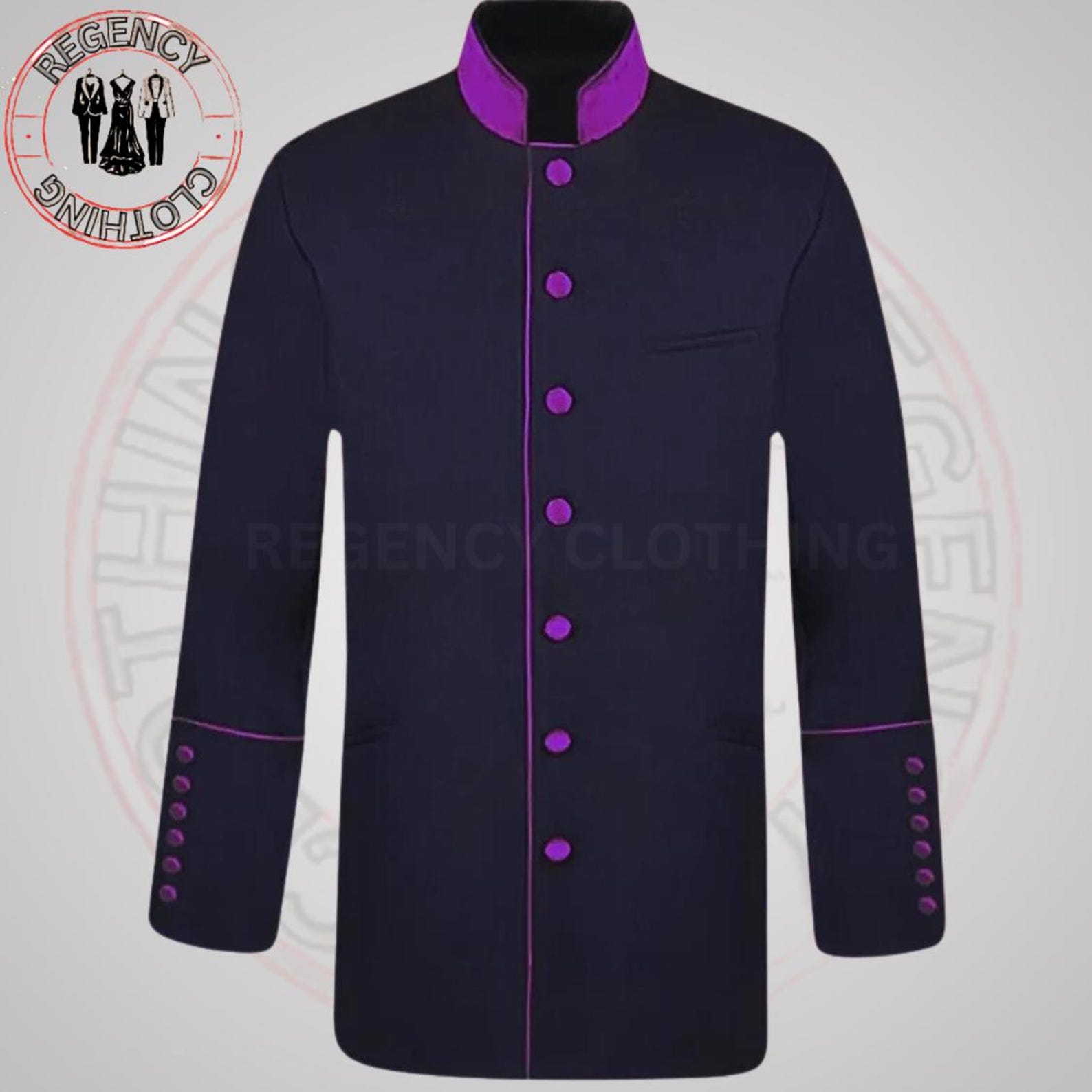 Brand New Men's Clergy Frock Jacket – Black or Purple – Traditional ...