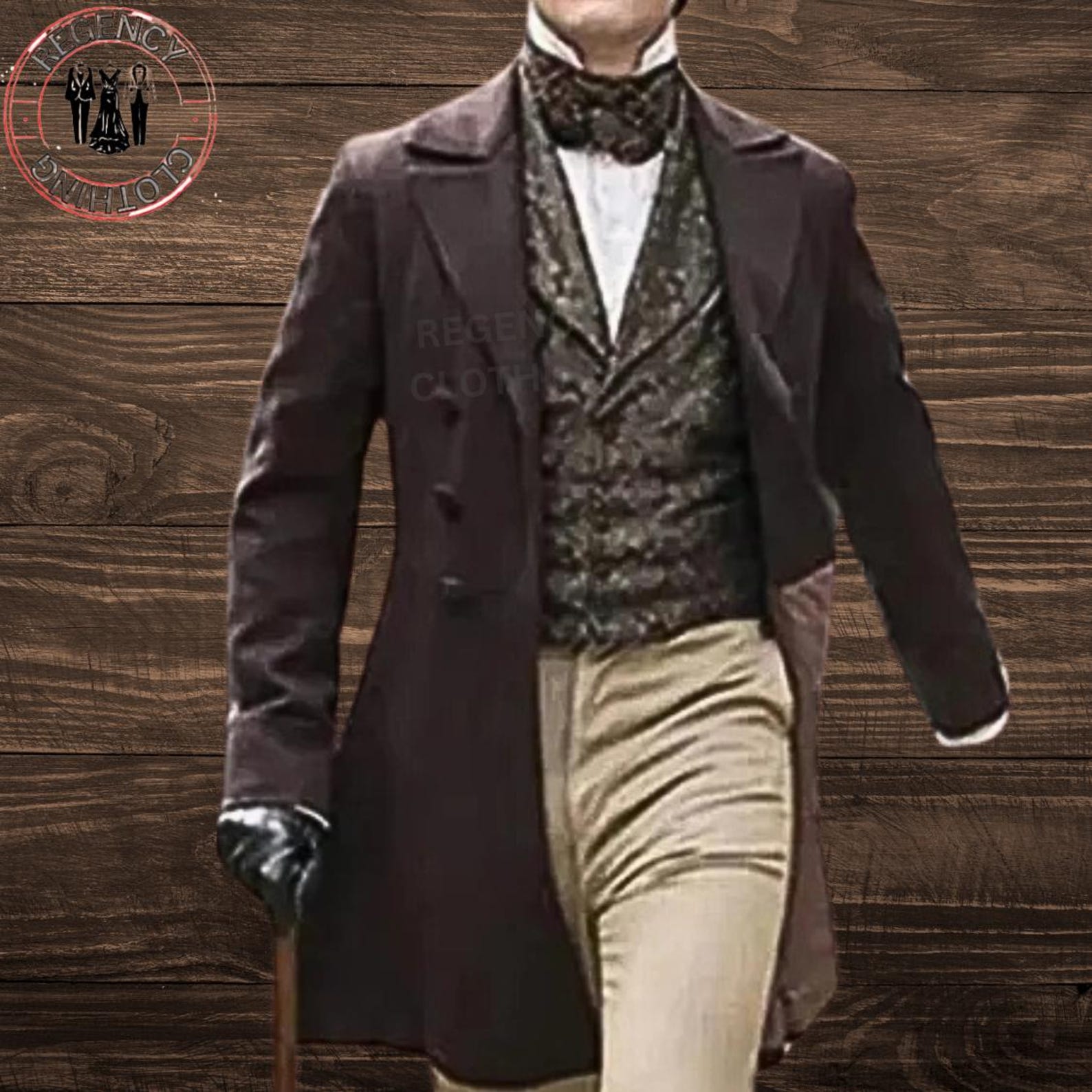 New Custom Men's Regency Jacket 18th Century Tailcoat Historical Wool ...