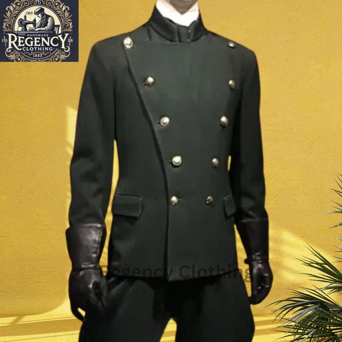 Customised Chauffeur Uniform Dark Green Coat – 1930s Wool Military ...