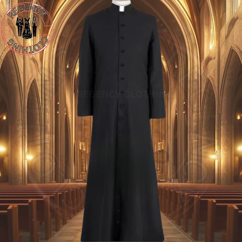 Black Roman Cassock – Custom-tailored Clergy Vestment – Traditional ...