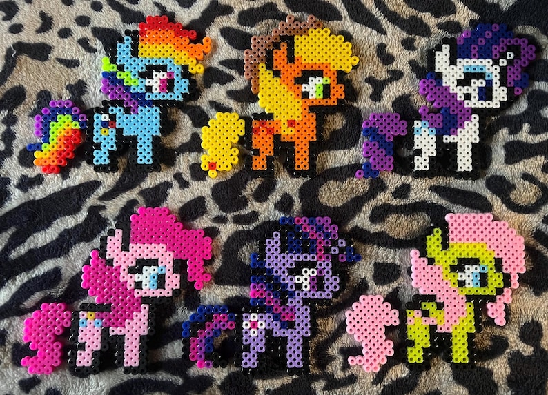 My Little Pony Mlp Fuse Bead Charms or Charm With Necklace - Etsy