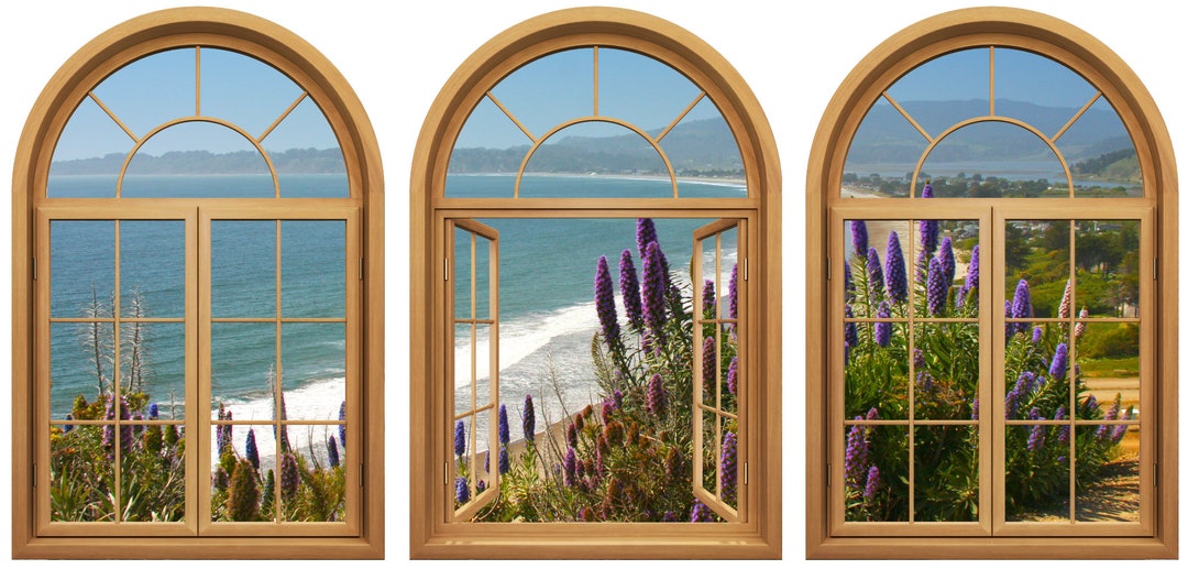 Fake Window View, Self Adhesive Wallpaper, Stinson Beach, Marin ...