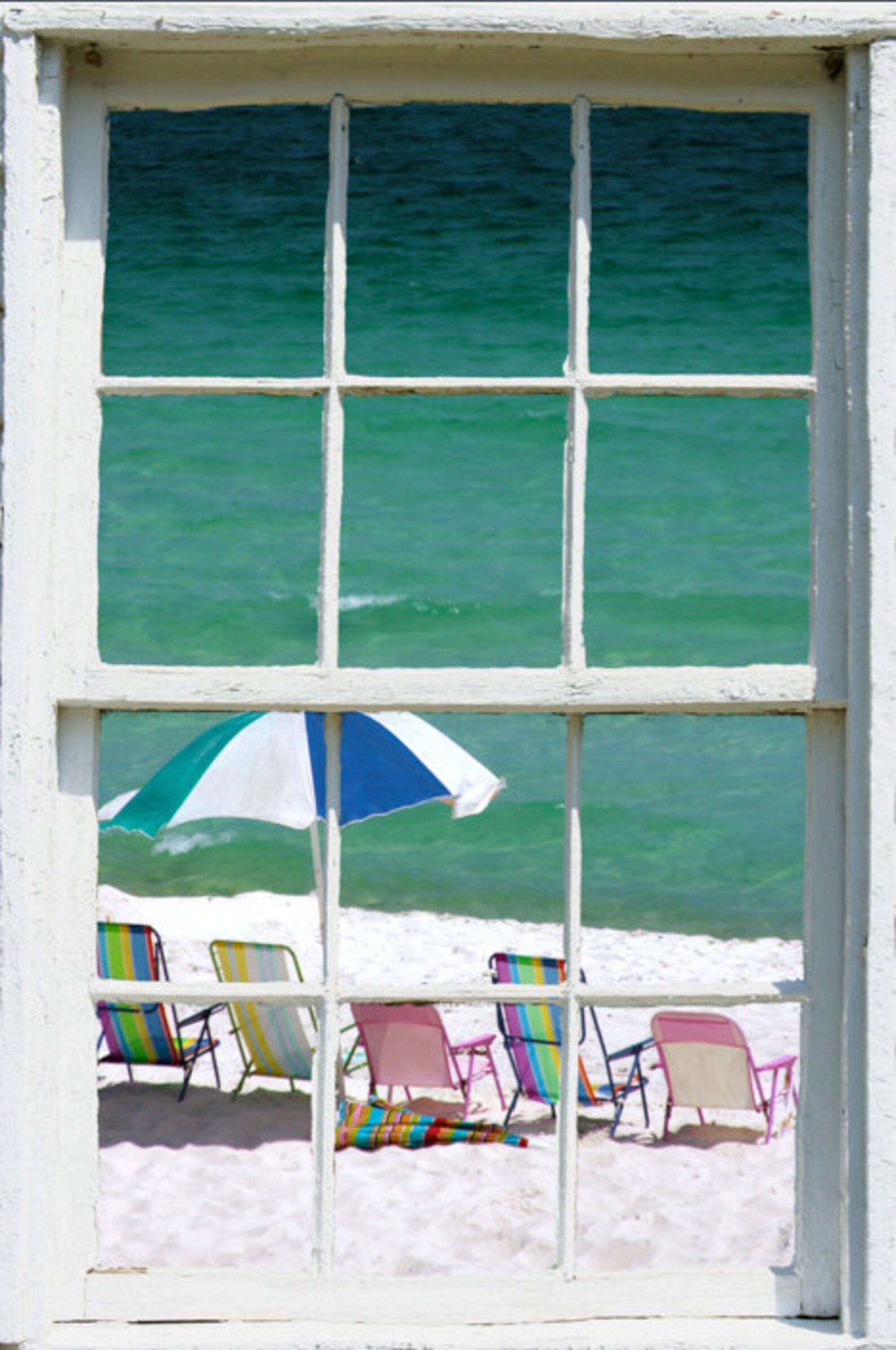 Wall Mural Window Self Adhesive Vertical Window View-large - Etsy