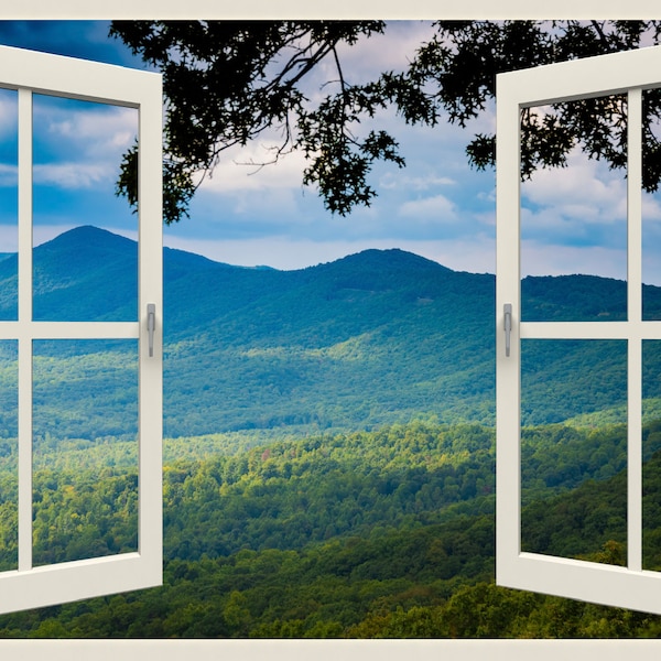 Fake Window Skyline - Etsy
