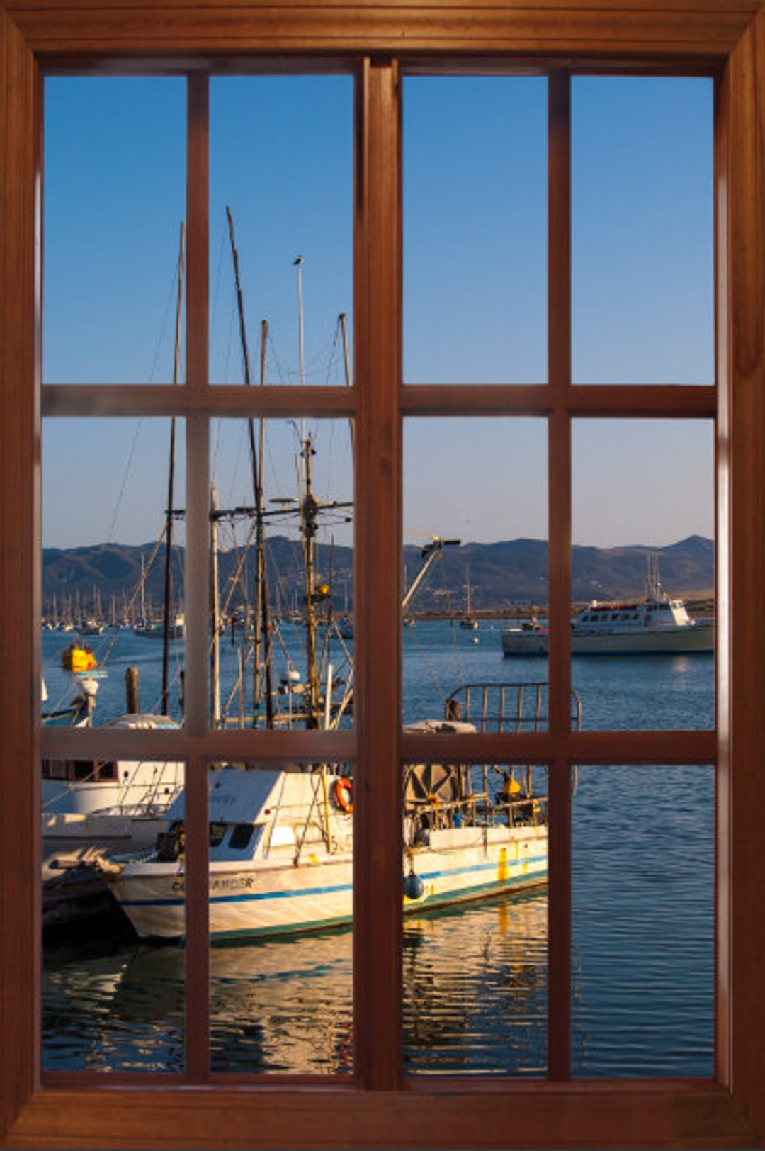 Wall Mural Window, Self Adhesive, Big Sur Window View-large 24x36-morro ...
