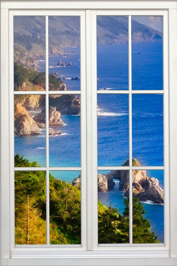 Wall Mural Window Self Adhesive Ocean Window | Etsy