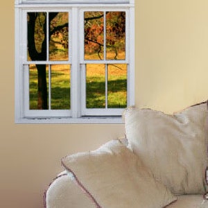 Wall Mural Window, Self Adhesive, View of Tennessee Meadow- Window View ...