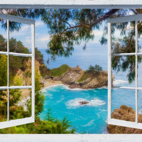Wall Mural Window Self Adhesive California Open Window - Etsy