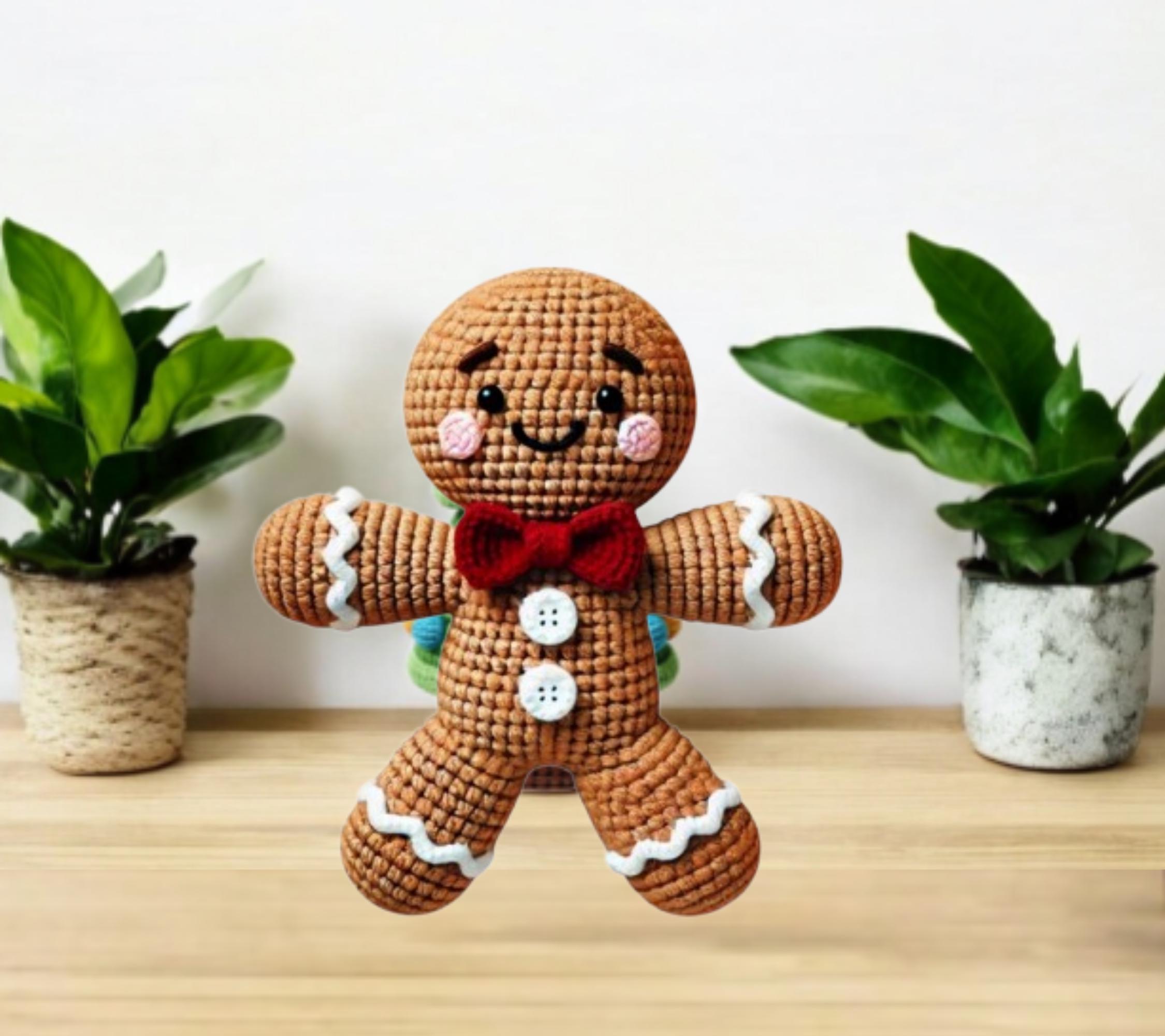 No Sew Gingerbread Man Crochet Pattern no Sew Christmas Crochet Pattern ...