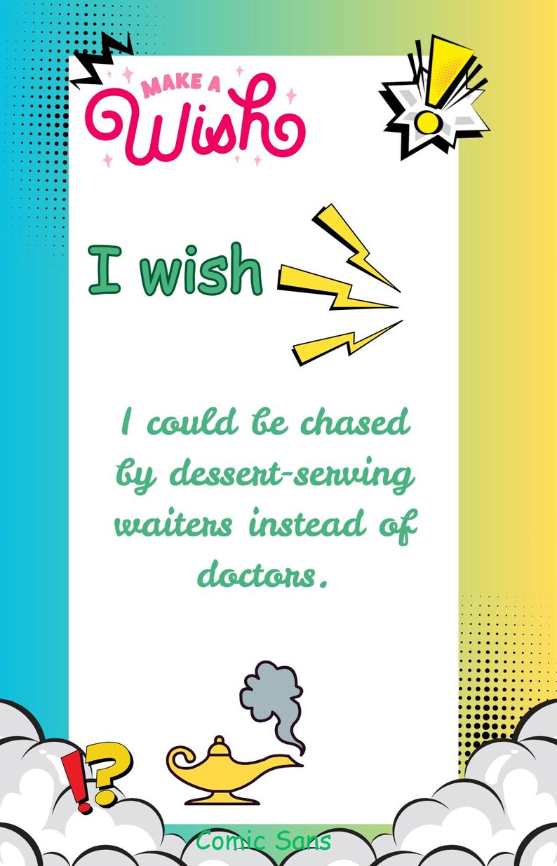 Funny Wishes Printable Cards – 52 Humorous Goals for 2025 – Instant ...
