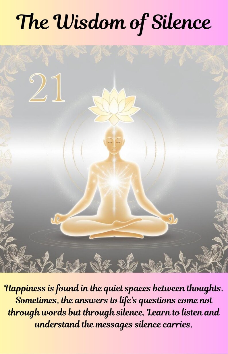 Happiness Oracle Cards for Positive Energy, Spiritual Growth, Self-love ...