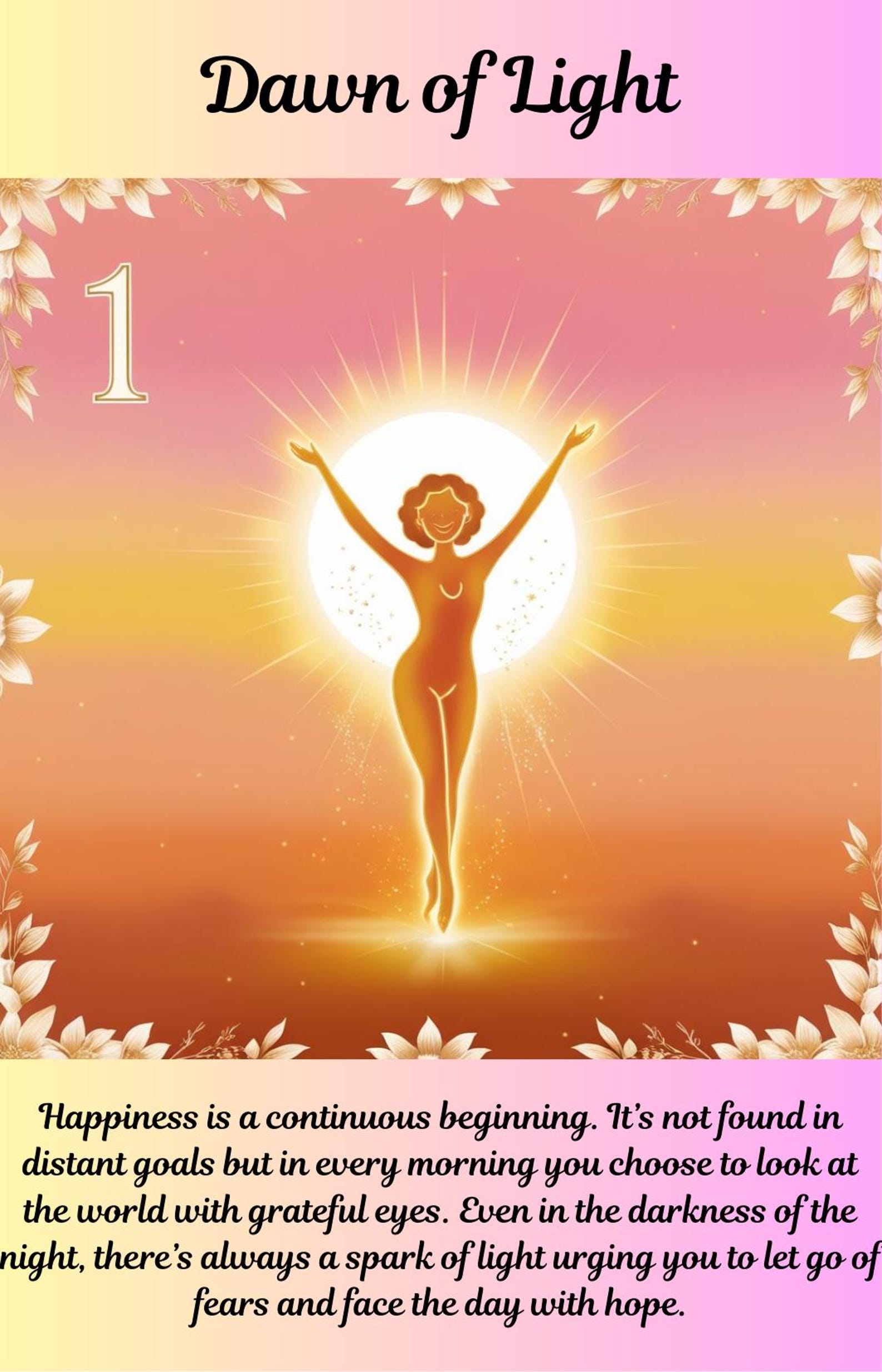 Happiness Oracle Cards for Positive Energy, Spiritual Growth, Self-love ...