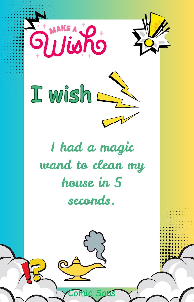 Funny Wishes Printable Cards – 52 Humorous Goals for 2025 – Instant ...
