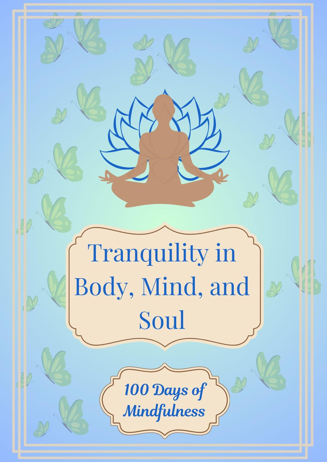 100-day Yoga & Mindfulness Workbook | Wellness Planner, Self-care ...