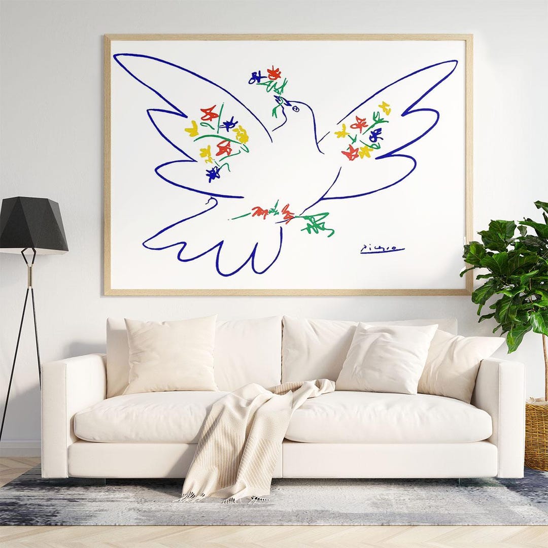 Pablo Picasso, Flying Bird Print, Bird Wall Art, Minimalist Picasso ...