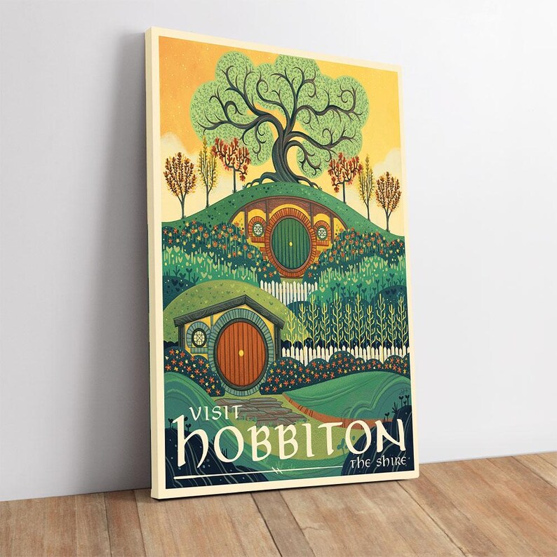 Hobbiton,lord of the Rings Poster,lord of the Rings Wall Art,movie ...