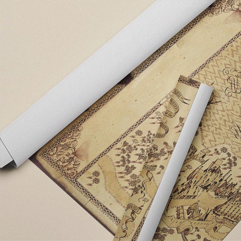 Wizarding World Map Canvas, Harry Map Poster, Magical World Map ...