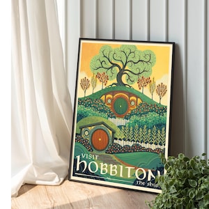 Hobbiton,lord of the Rings Poster,lord of the Rings Wall Art,movie ...