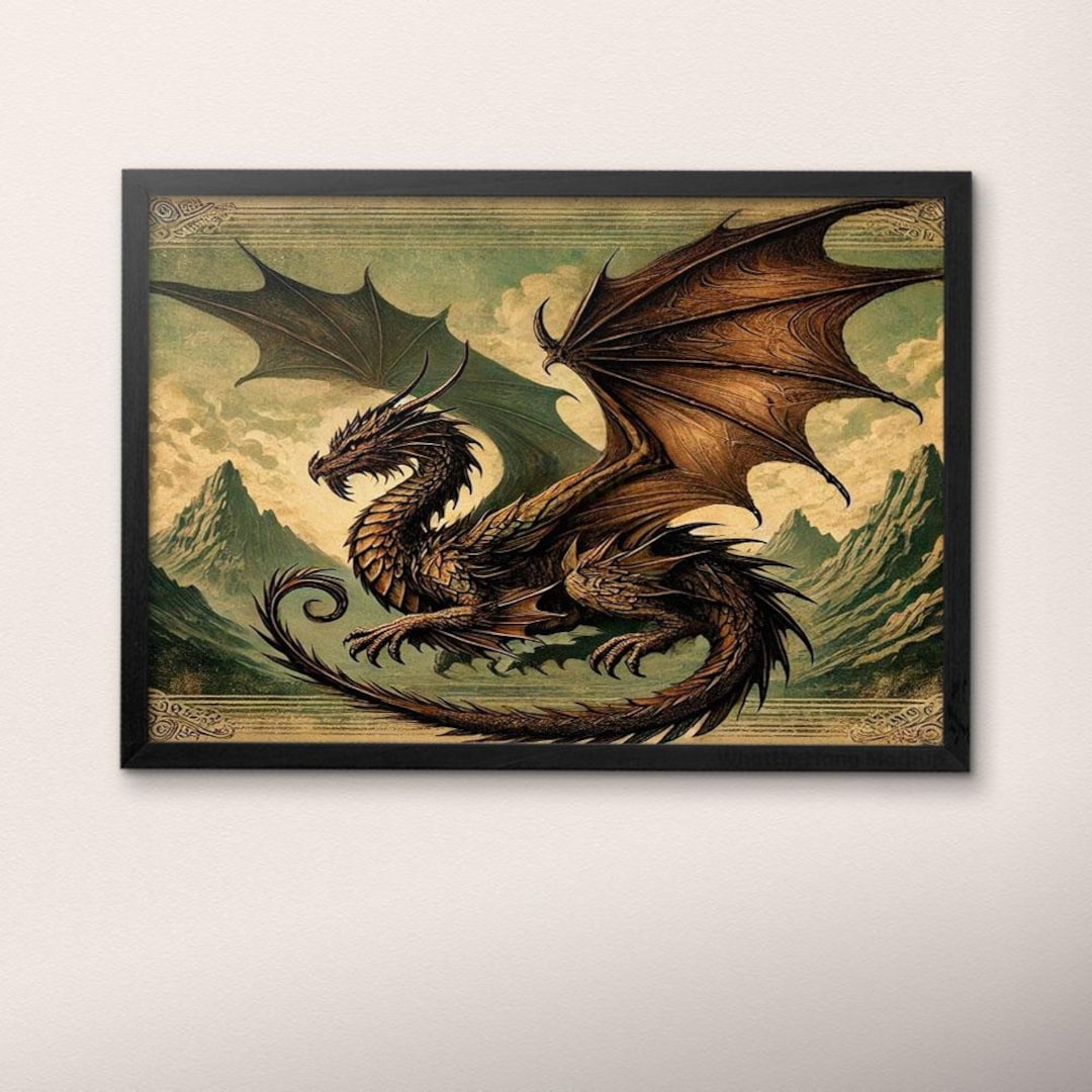 Ancalagon Dragon, Middle Earth Creature, Fantasy Dragon Prints, LOTR ...