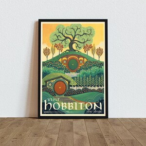 Hobbiton,lord of the Rings Poster,lord of the Rings Wall Art,movie ...